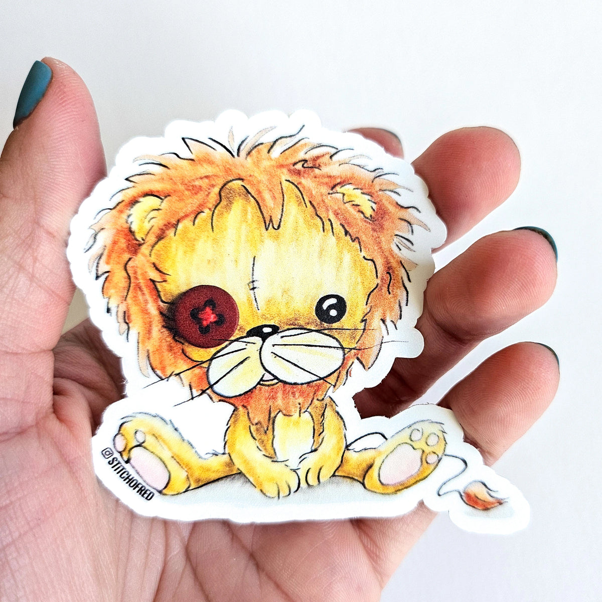 Lion Sticker – Stitch of Red